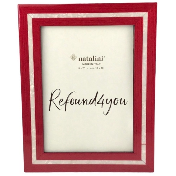 Natalina | Accents | Natalini Red White Border Wood Frame 5 X 7 Nwt ...